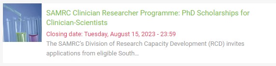 Scholarships Funding | SAMRC